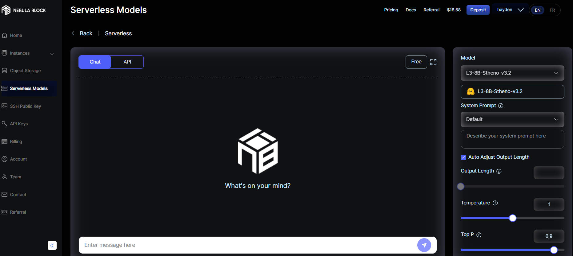 Introducing L3-8B Stheno v3.2 on Nebula Block — Free Inference for All