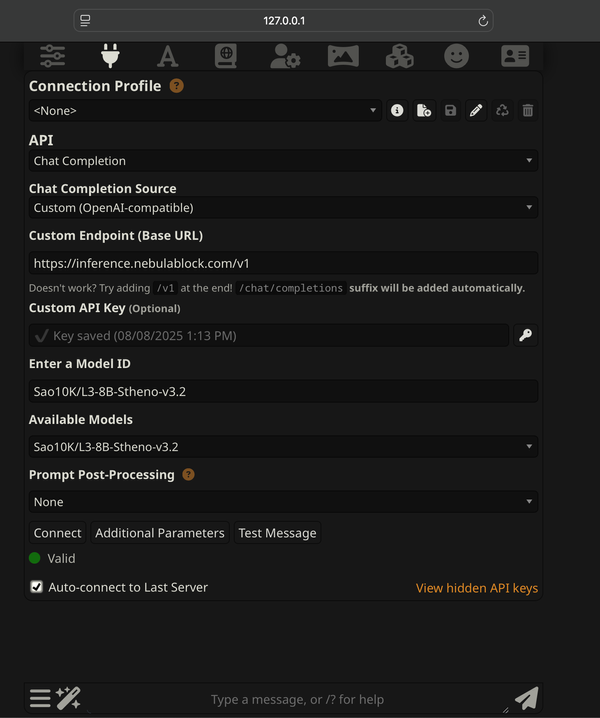 How to Use SillyTavern with Nebula Block for Free, Private AI Roleplay